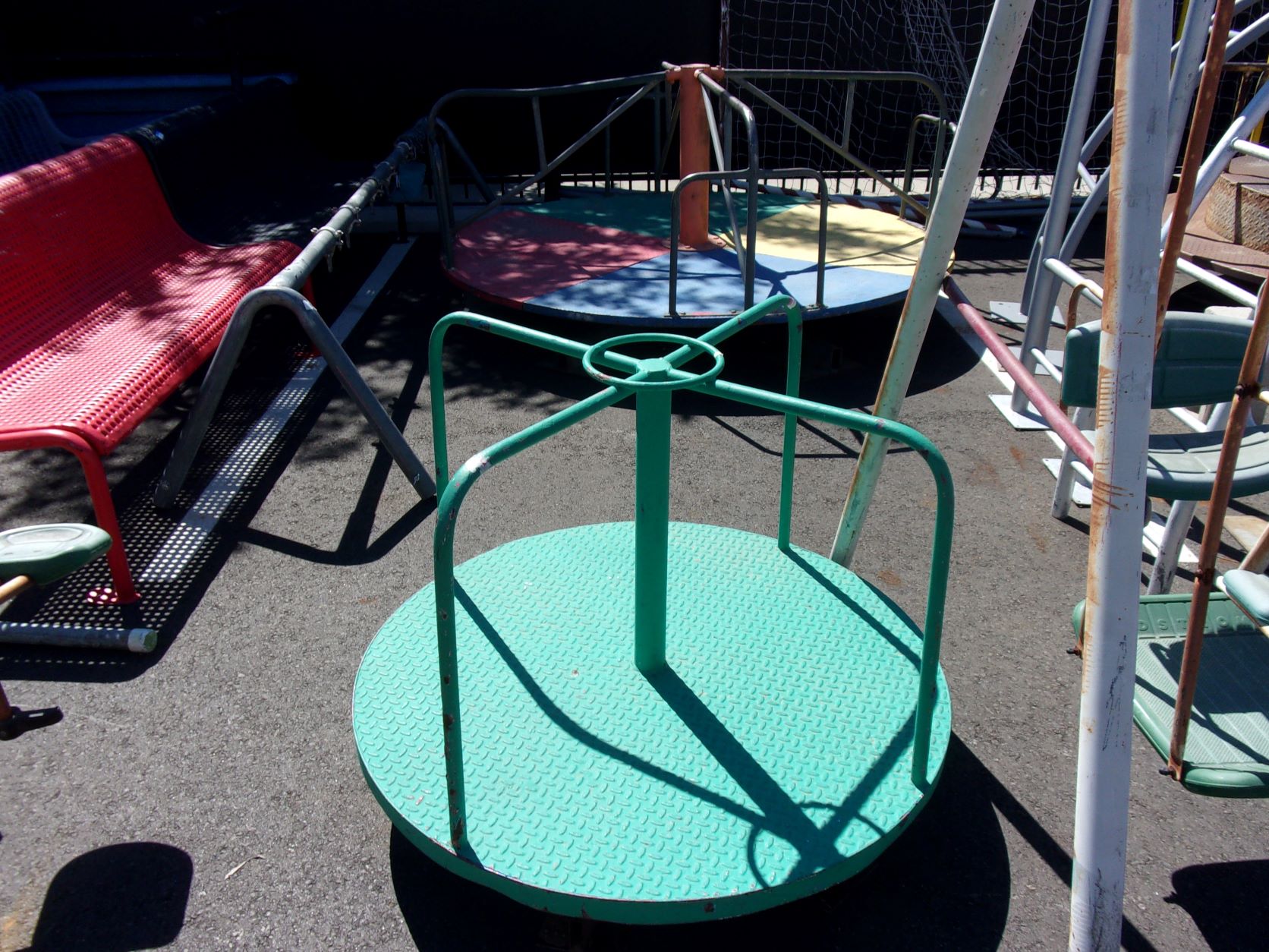 Playground - Small Metal Merry-Go-Round in Playground / Park / Outdoor