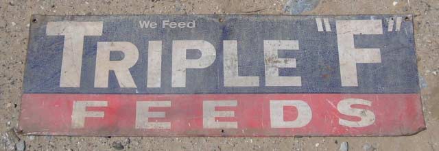 "Triple F Feeds" Sign in Signage